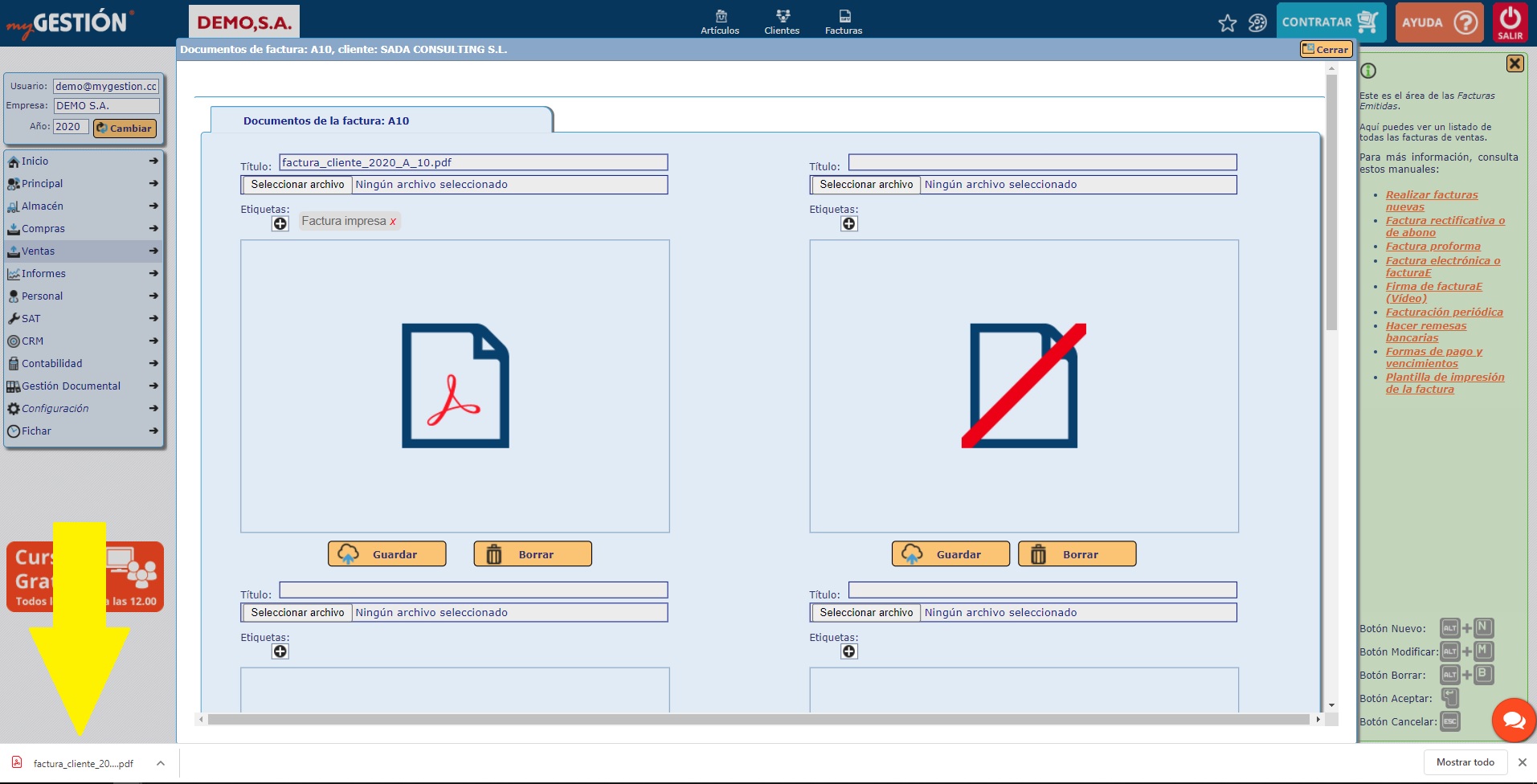 Almacenamiento de archivos y documentos (Gestor Documental) - ERP ...